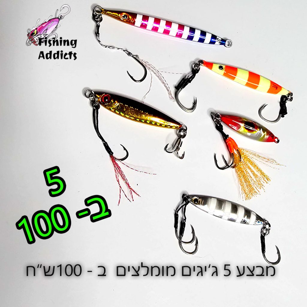 מבצע 5 גיגים מומלצים ב 100 שח! - fishing addicts